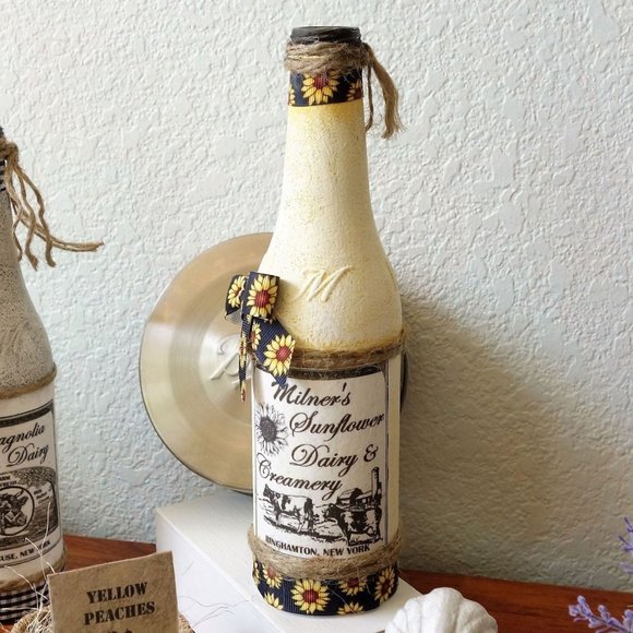 The Crafty Hobbit | Accents | Sunflower Vase Farmhouse Sunflower Decor ...